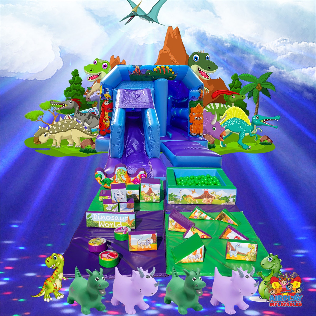 Dinosaur Disco Package - Bouncy Castle & Soft Play Hire in Eastbourne ...